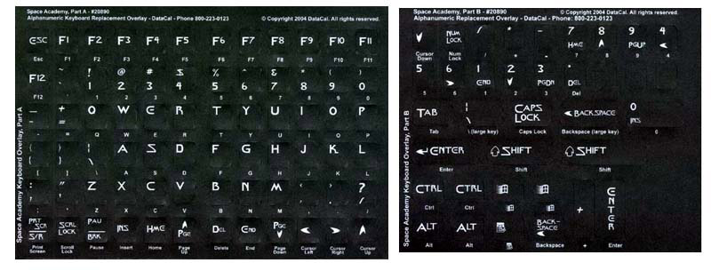 Classy Keyboards Space Academy Keyboard Labels