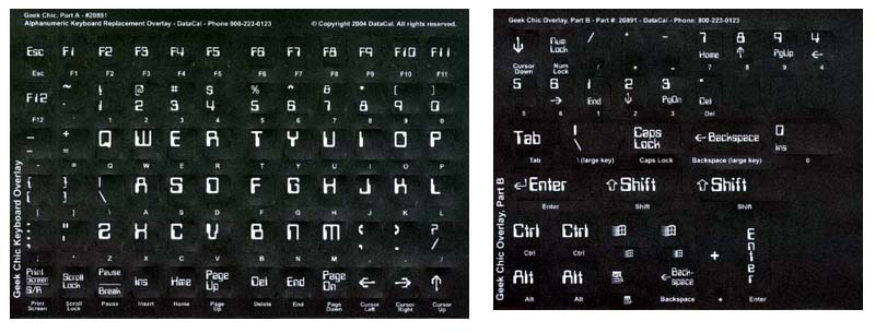 Classy Keyboards Geek Chic Keyboard Labels